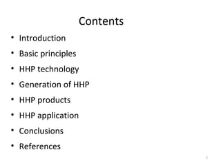 Application of high hydrostatic pressure | PPT