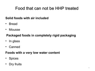Application of high hydrostatic pressure | PPT