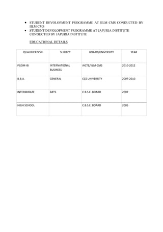 Gopal Mittal Resume | DOCX