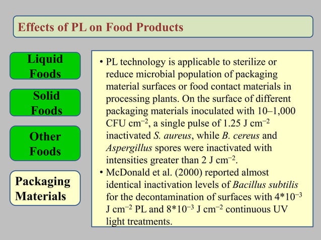 Pulsed light technology in food processing | PPTX | Chemistry | Science