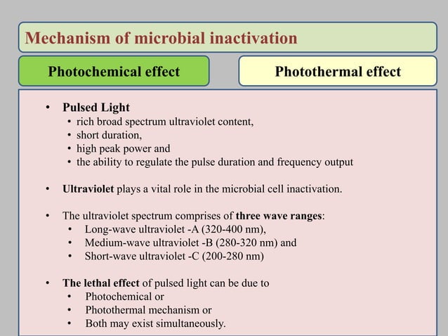 Pulsed light technology in food processing | PPTX | Chemistry | Science