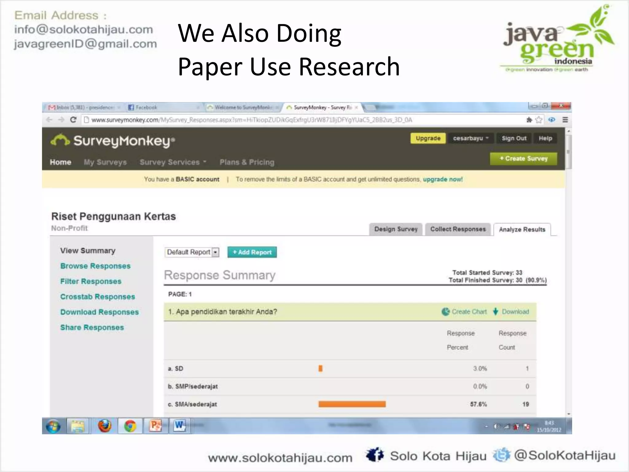 Go paperless campaign presentation (Java Green Indonesia) | PPT