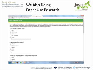 Go paperless campaign presentation (Java Green Indonesia) | PPTX