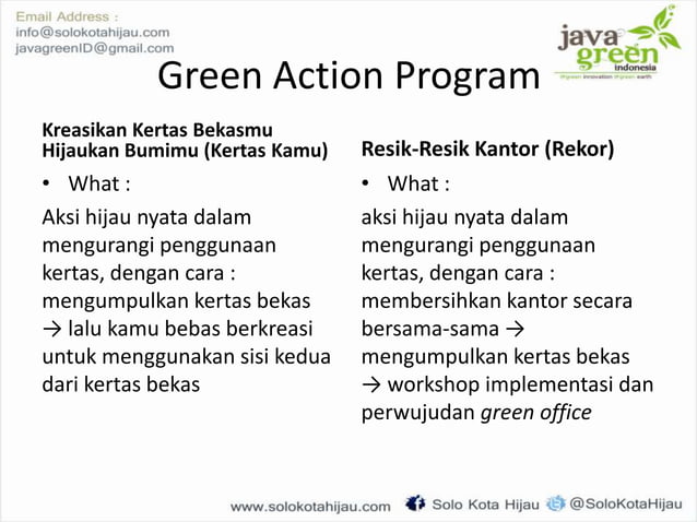 Go paperless campaign presentation (Java Green Indonesia) | PPTX