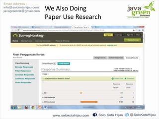 Go paperless campaign presentation (Java Green Indonesia)