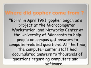 Gopher Protocol | PPT