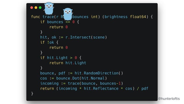 Painting with Light: 3D Rendering in Golang | PPT