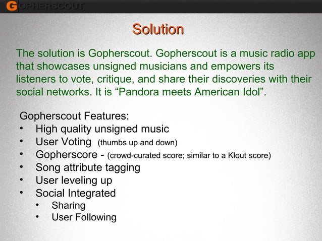 Gopherscout Pitch Deck | PPT
