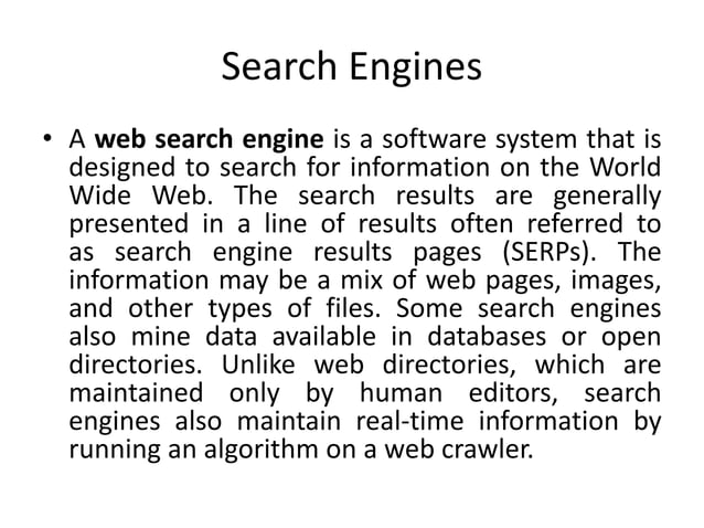 Gopher & Search Engines.pptx | Internet | Computing