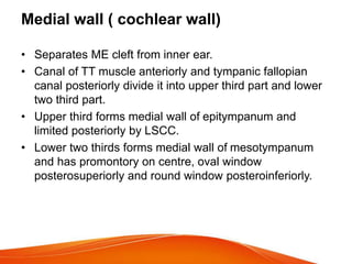 Anatomy of middle ear .................. | PPTX