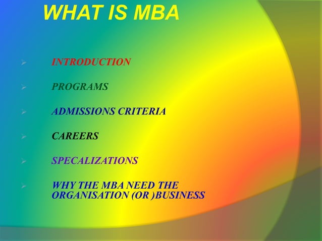 ppt abt mba | PPT