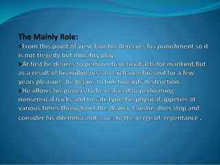 Character of Dr faustus by christopher marlow | PPT
