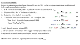 ATOMIC TRANSFER RADICAL POLYMERIZATION | PPTX