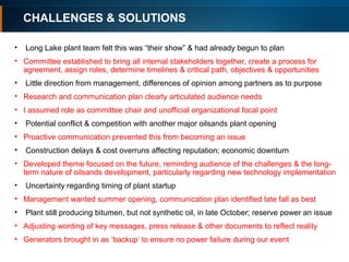 GO Plan - Long Lake Oil Sands Grand Opening | PPT