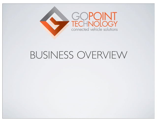 GoPoint Technology Business Overview | PPT