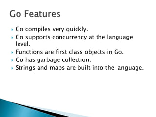 Go programing language | PPTX
