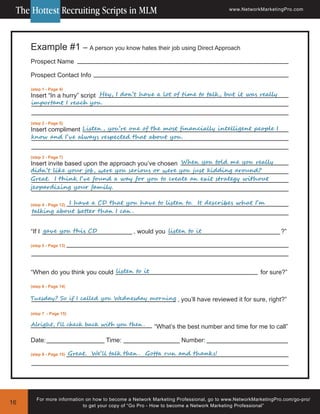 Go Pro Recruiting Scripts | PDF
