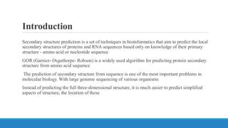 Computational biology- Secondary structure prediction -GOR | PDF