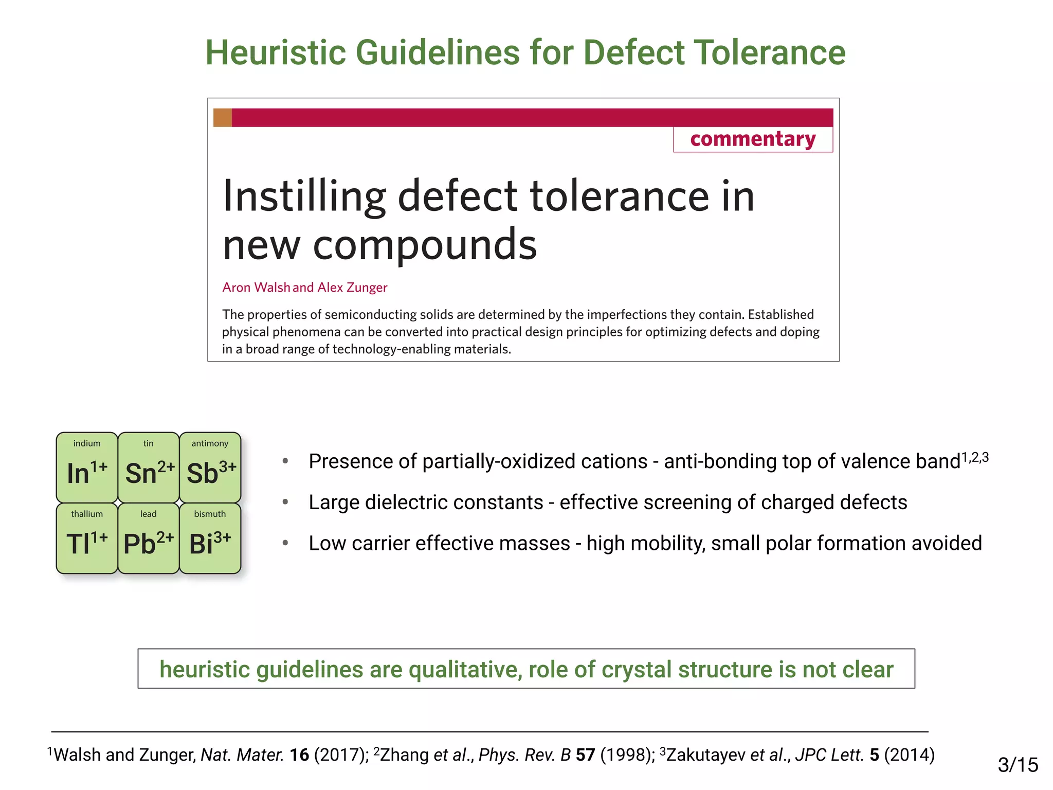 ICTMC-21: Key Structural and Chemical Features of Defect-Tolerant ...