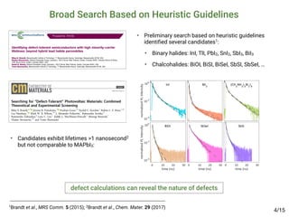 ICTMC-21: Key Structural and Chemical Features of Defect-Tolerant ...