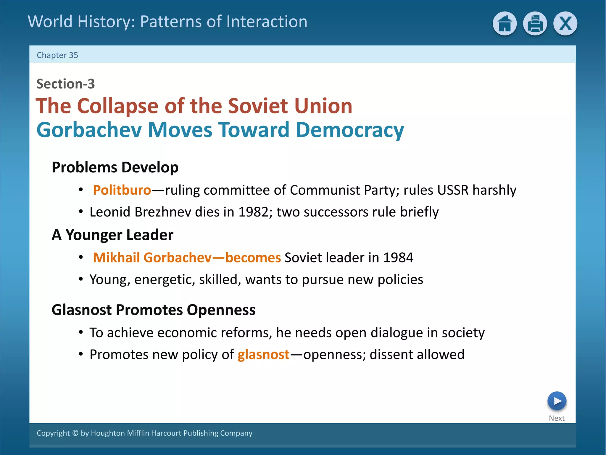 Gorbachev Moves Towards Democracy and Collapse of the Soviet Union | PPTX