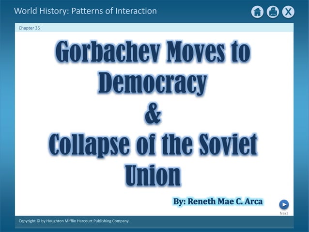 Gorbachev Moves Towards Democracy and Collapse of the Soviet Union | PPTX