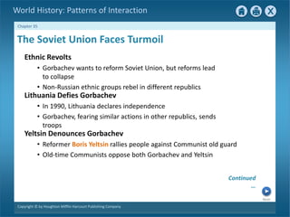 Gorbachev Moves Towards Democracy and Collapse of the Soviet Union | PPTX