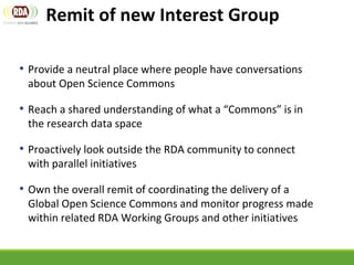 Global Open Research Commons IG | PPT