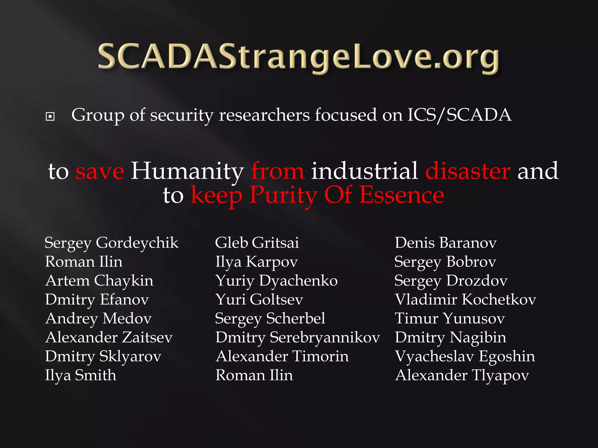 Scada Strangelove - 29c3 | PDF