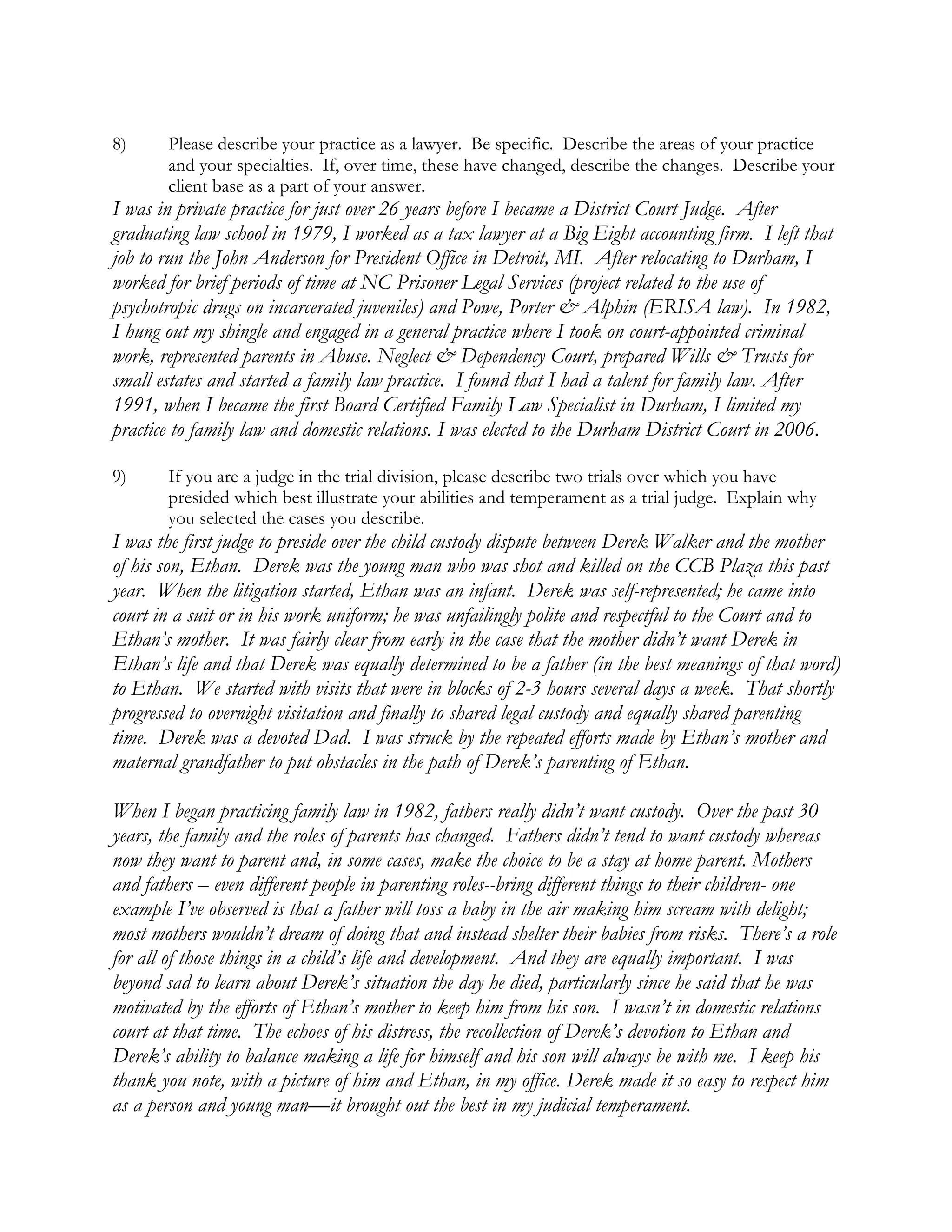 Nancy Gordon 2014 PA-PAC Questionnaire | PDF