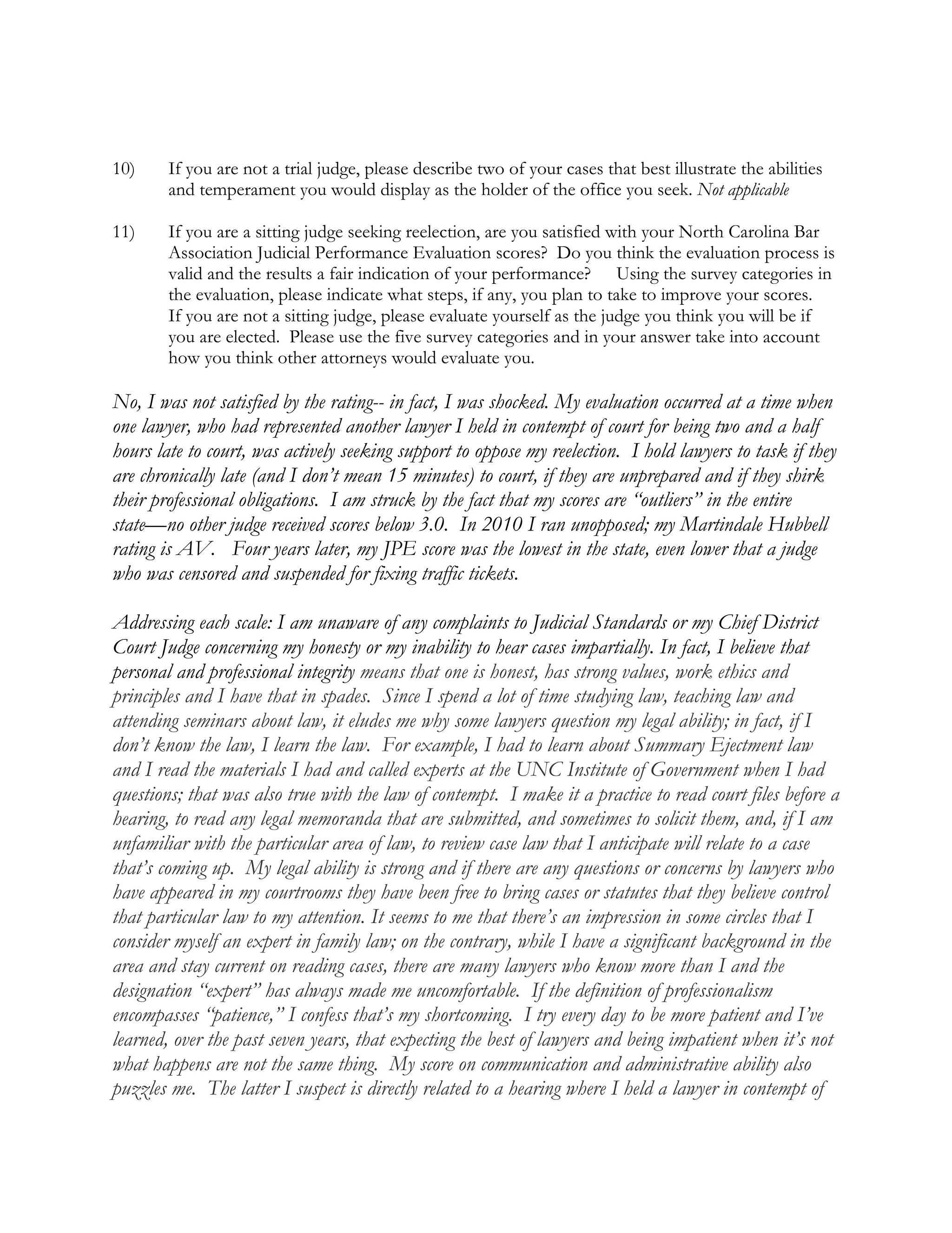 Nancy Gordon 2014 PA-PAC Questionnaire | PDF