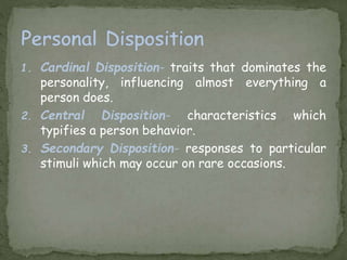 Gordon allport psychology of individual | PPTX