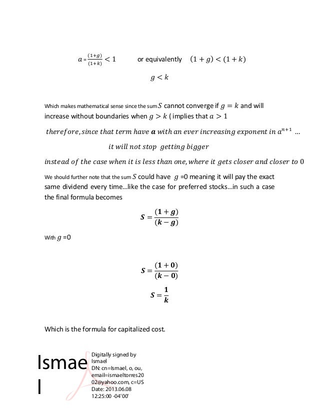 Gordon growth model proof