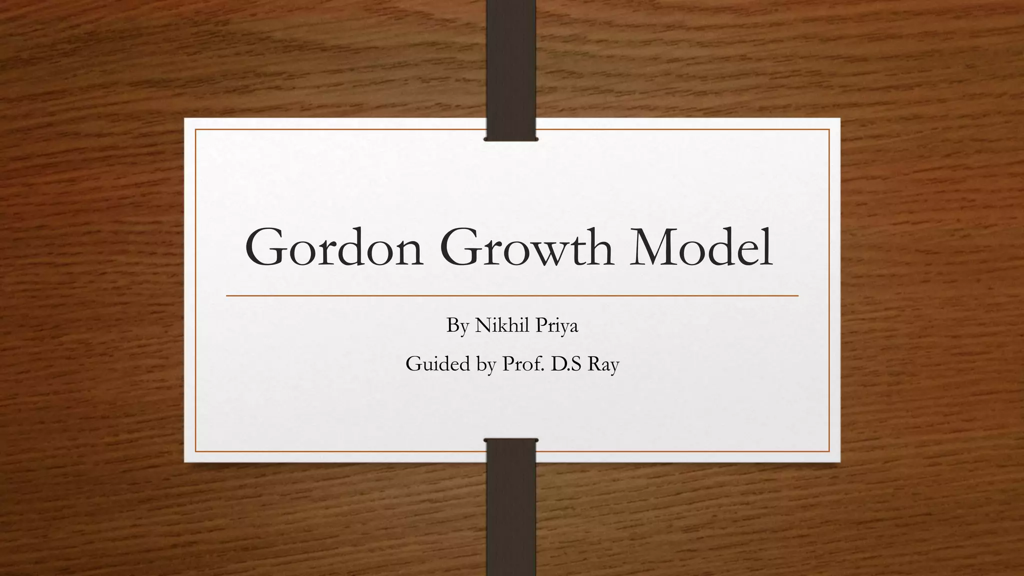 Gordon growth model.ppt