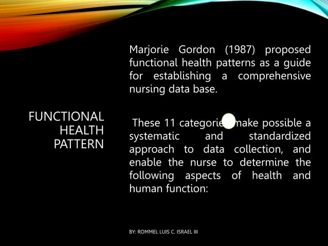 GORDON'S 11 FUNCTIONAL PATTERN-Health Assessment.pptx
