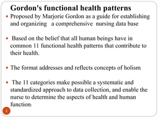 GORDONS 11 HEALTH FUNCTIONAL PATTERNS.ppt