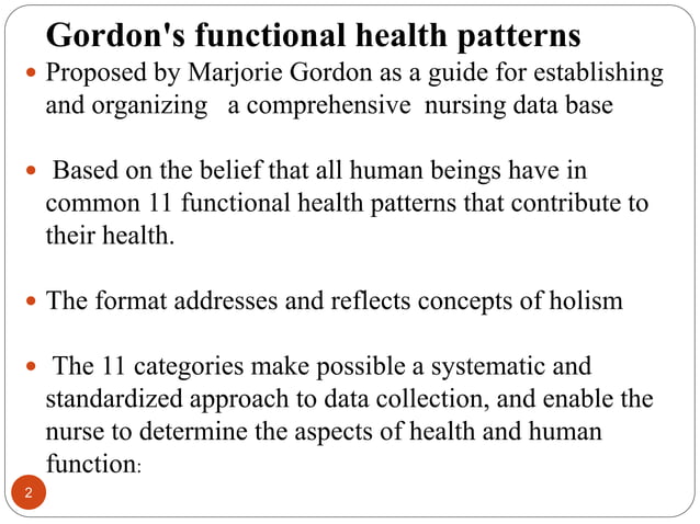 GORDONS 11 HEALTH FUNCTIONAL PATTERNS.ppt