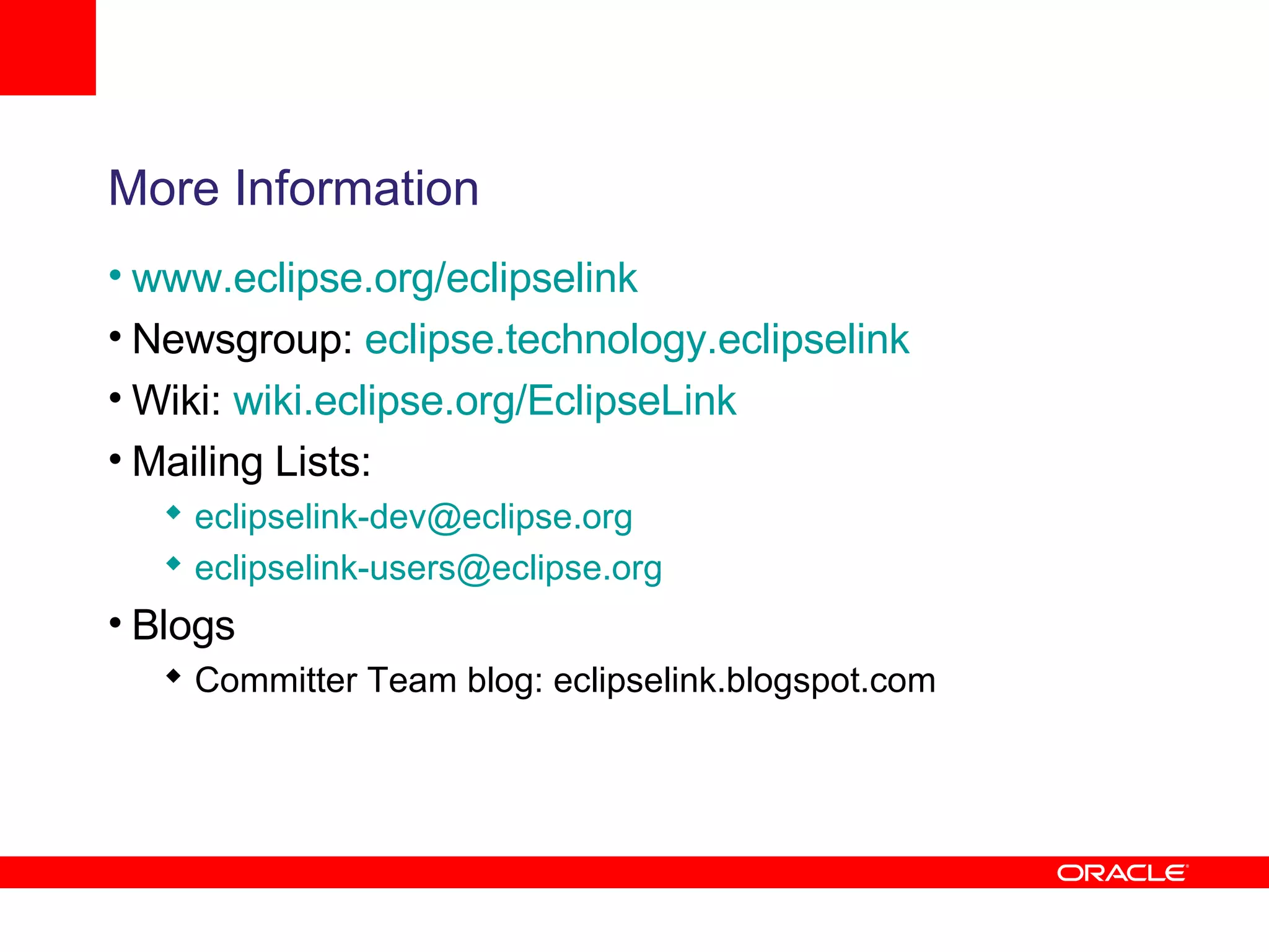 EclipseLink JPA | PPT