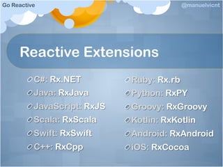 Go reactive - Manuel Vicente Vivo | PPT