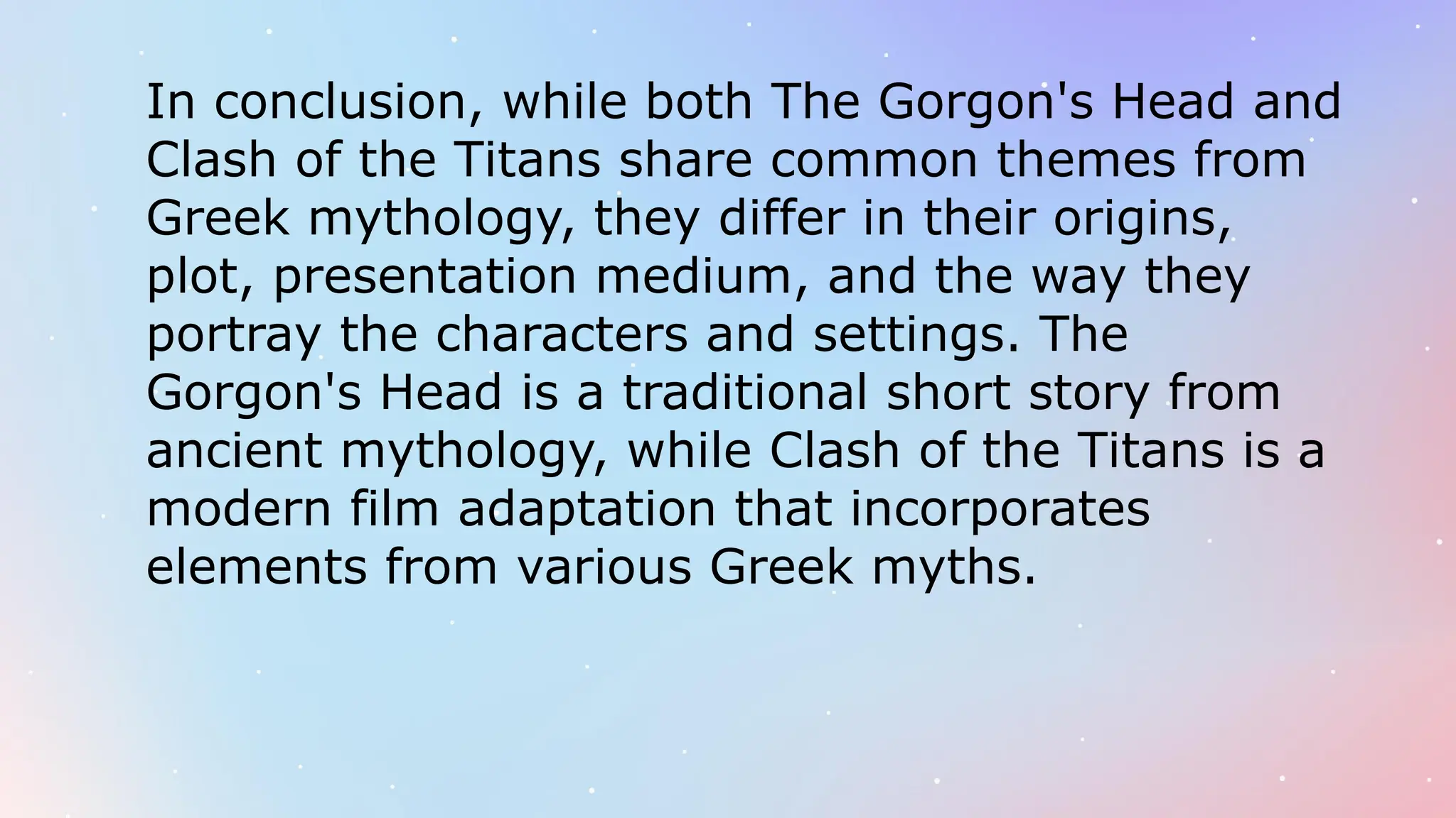 Gorgon's Head vs Clash of Titans reviews.pptx