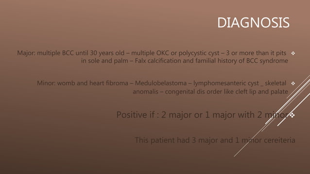 Gorlin syndrome : nevoid basal cell carcinoma | PPTX | Skin and ...