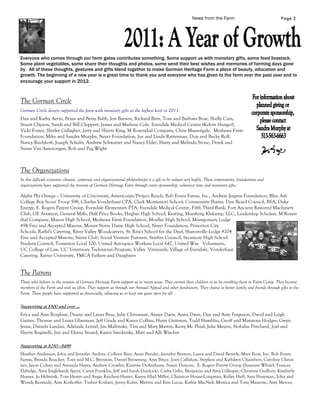Gorman Heritage Farm Winter 2012 Newsletter | PDF