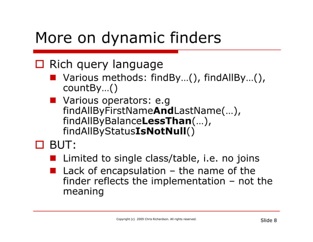 Overview of Grails Object Relational Mapping (GORM) | PDF