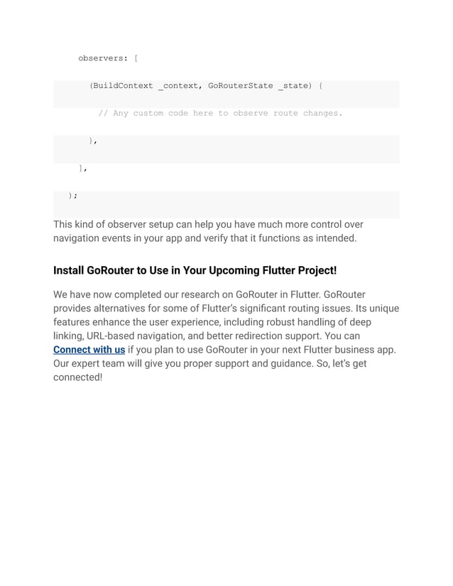 Gorouter The Key To Next Level Routing In Flutter Developmentpdf