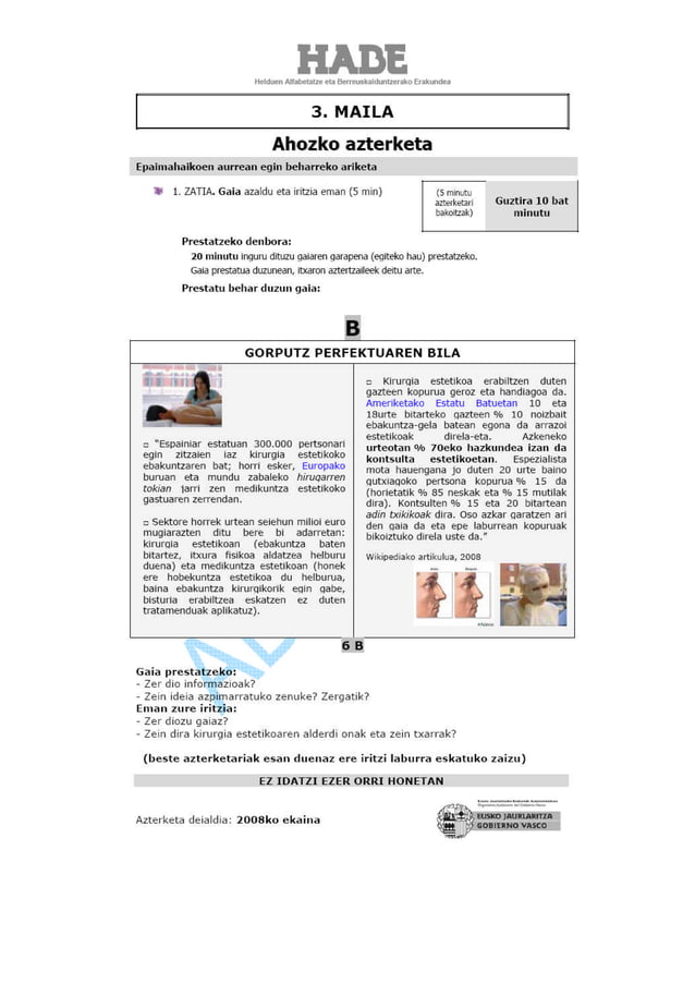 Gorputz perfektuaren bila | PDF