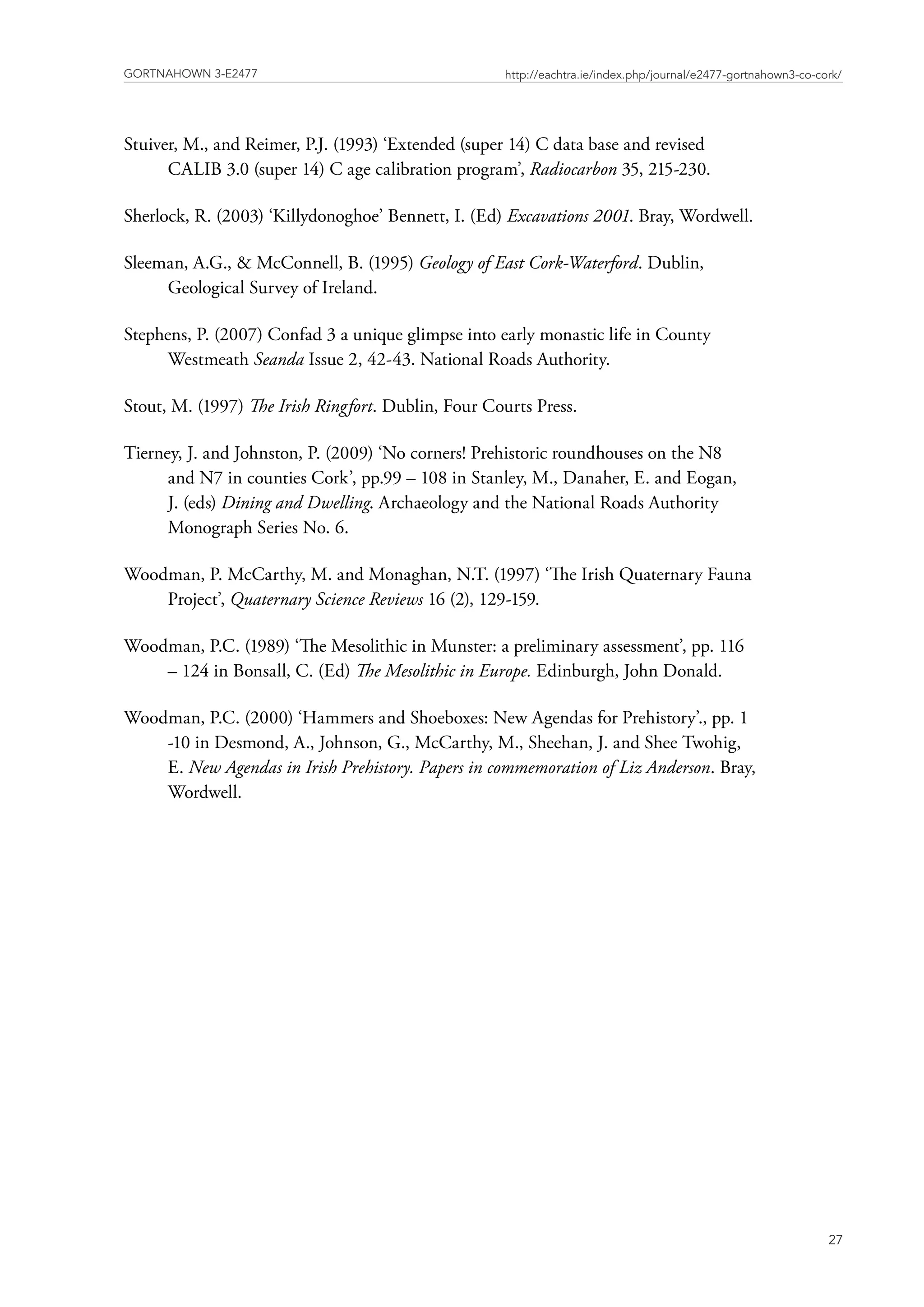 Archaeological Report - Gortnahown 3, Co. Cork (Ireland) | PDF