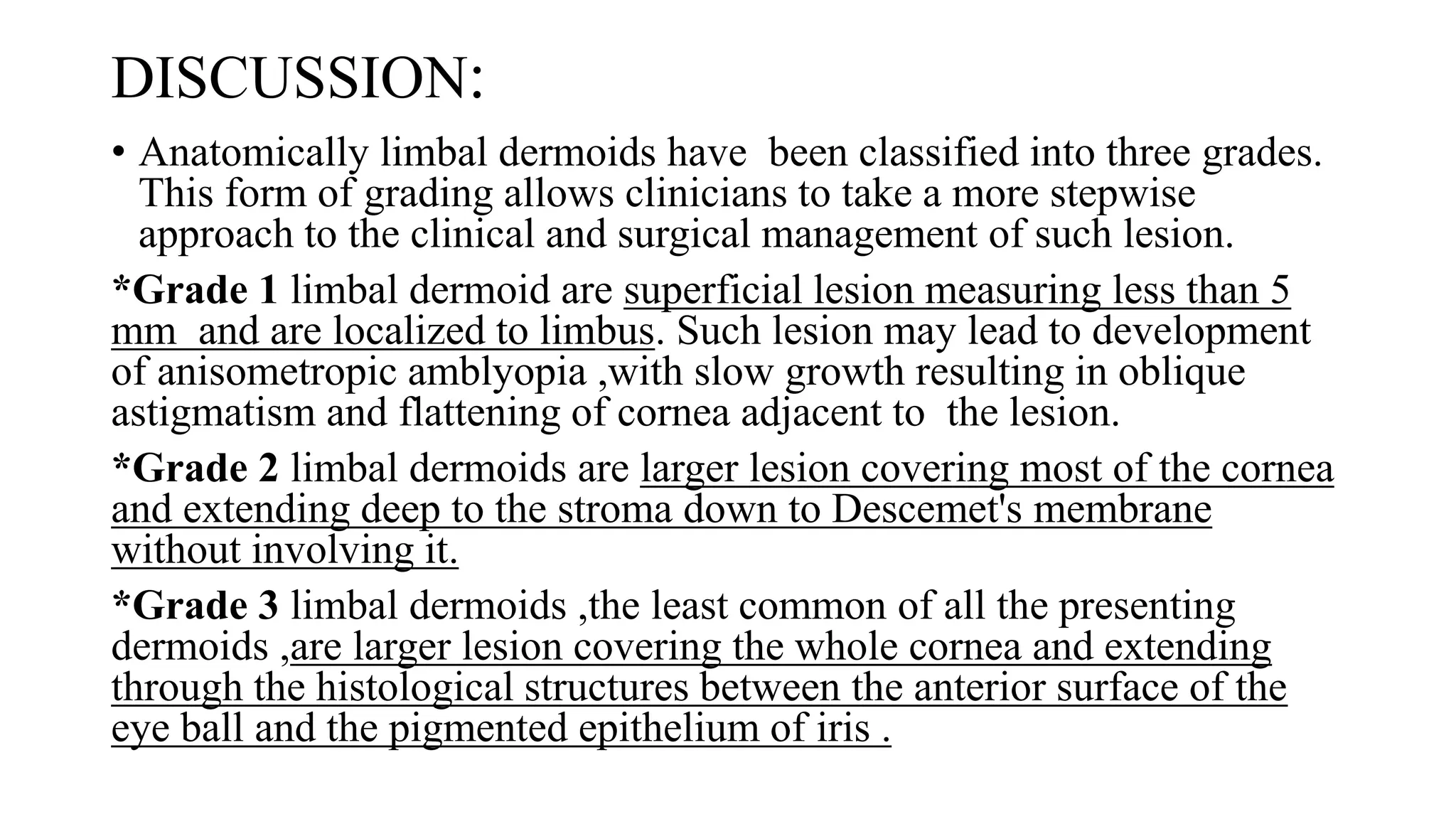 THE HAIRY EYEBALL - LIMBAL DERMOID | PPTX