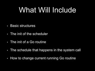 Introduction to Go scheduler | PPT