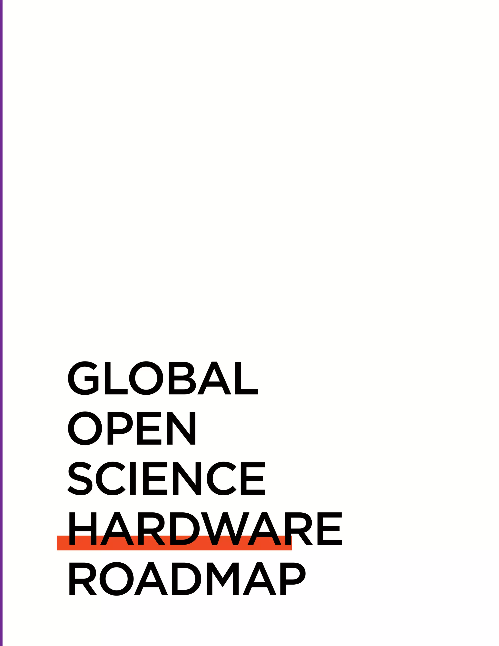 Global Open Science Hardware Roadmap | PDF