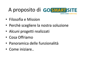 Gosmartsite.com - Presentazione | PPTX | Computing | Technology & Computing